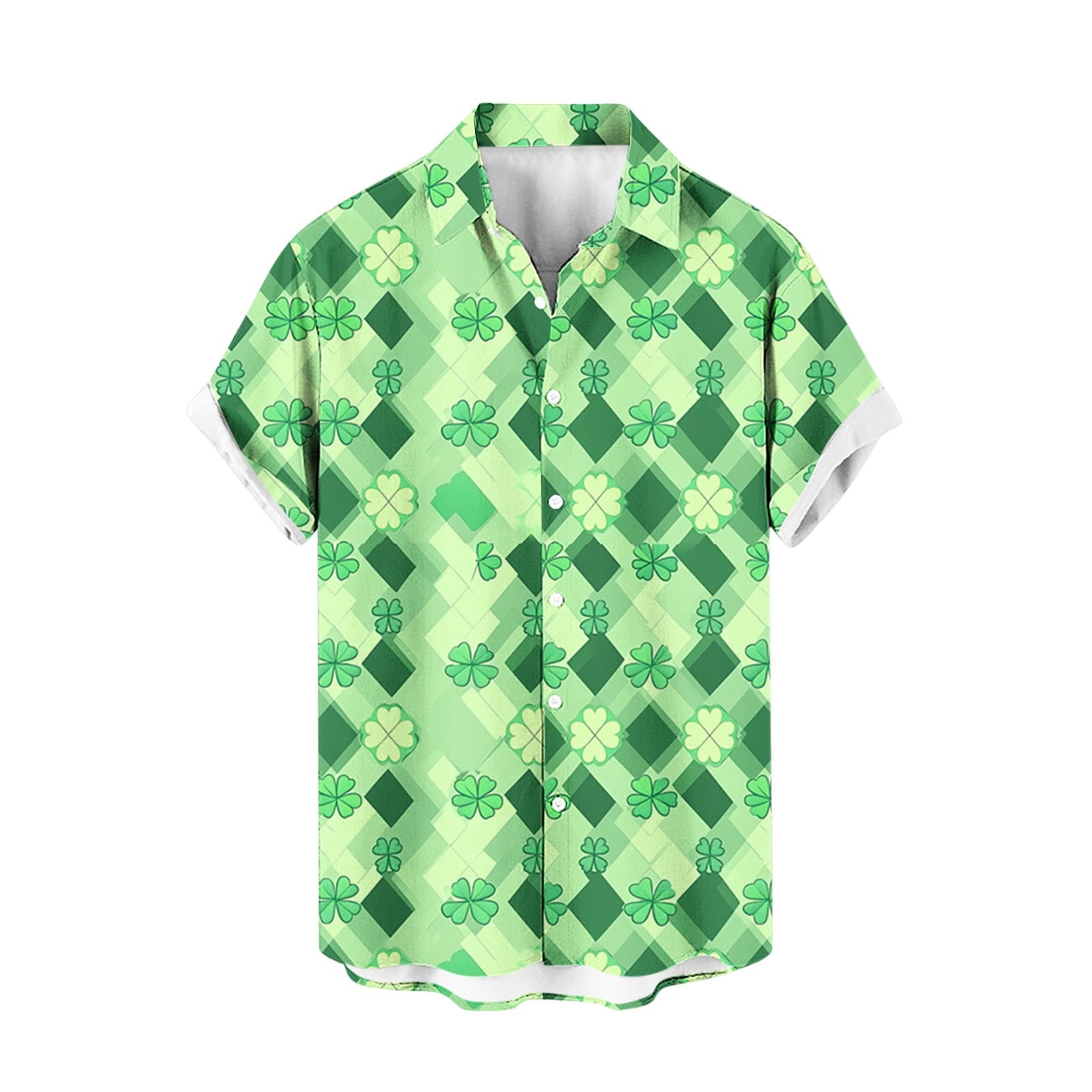 biudgviw Men's Hawaiian Shirt Button Down Vacation Beach Top Festival ...