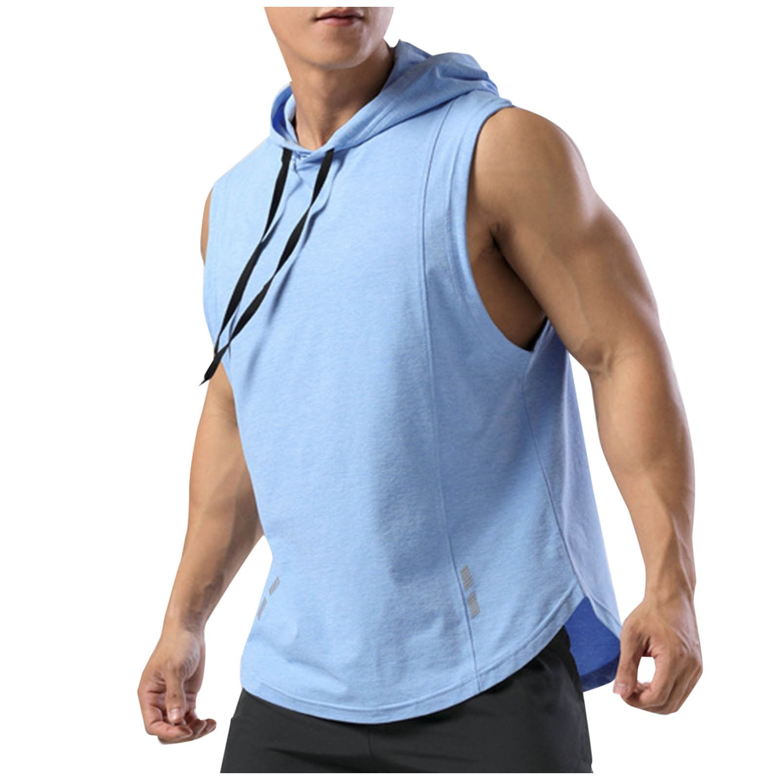 biudgviw Men's Running Tank Tops Drawstring Sleeveless Athletic Workout ...
