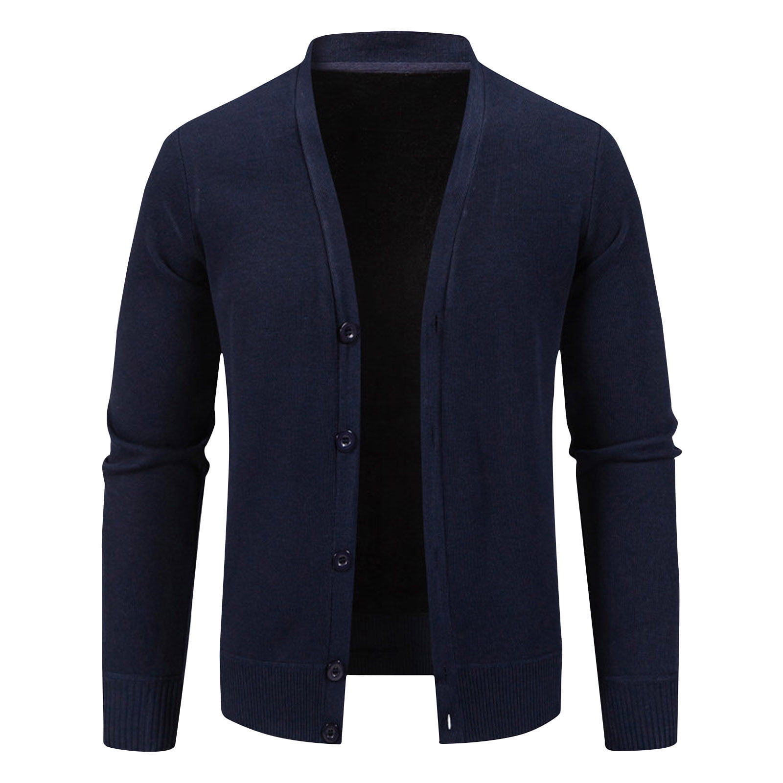 biudgviw Mens Cardigan Sweaters Casual Long Sleeve Buttons Knit Shirts ...