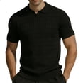 biudgviw Mens Knit Shirts Comfy Soft Short Sleeve Button T-Shirt Summer ...