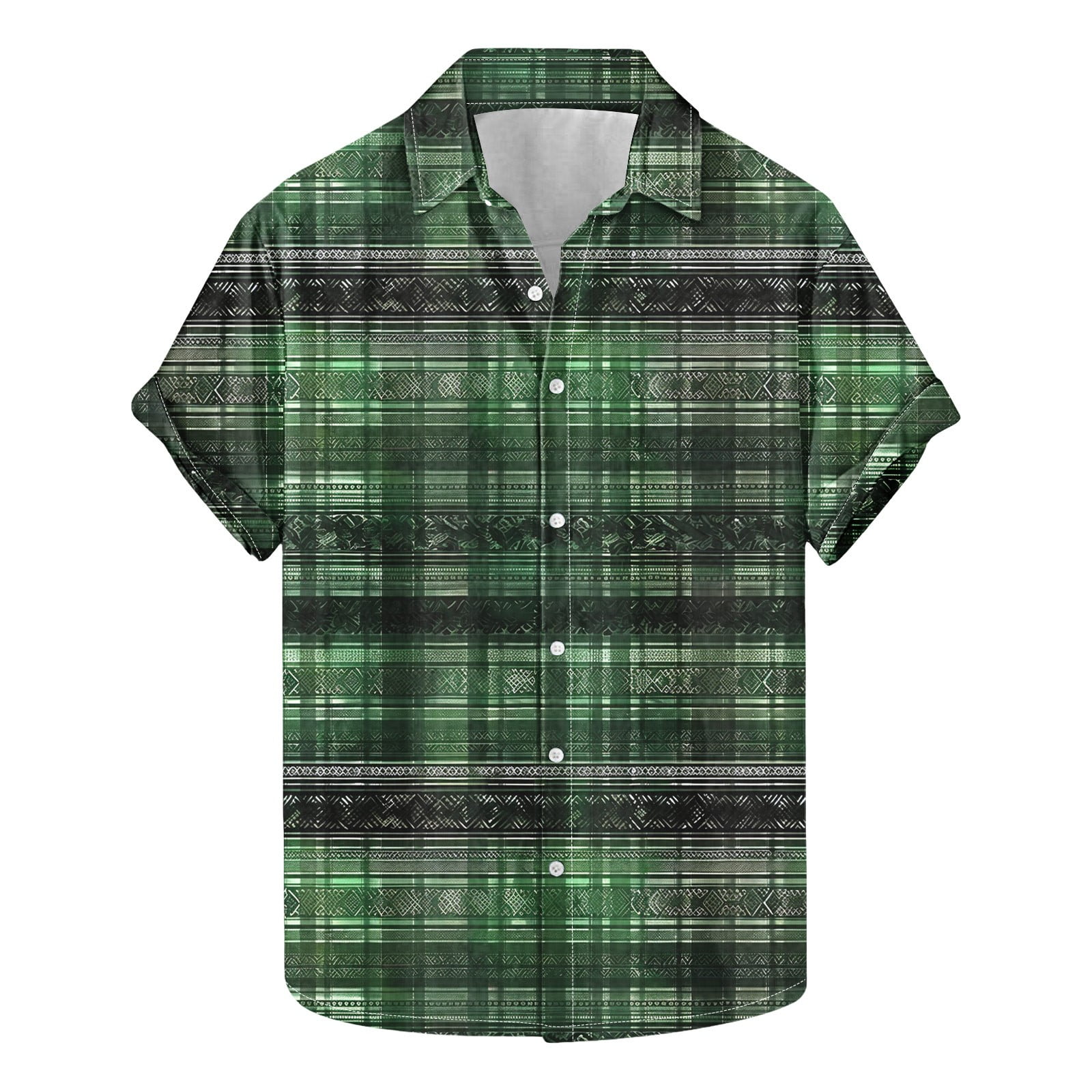 biudgviw Mens Saint Patricks Day T Shirts Short Sleeve Button Down ...