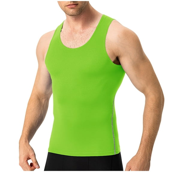 biudgviw Mens Tank Top Moisture Wicking Sleeveless Muscle Shirts Summer ...