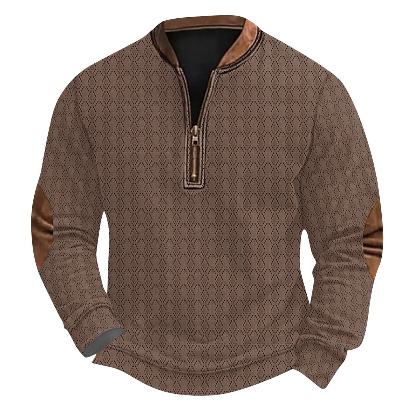 biudgviw Quarter Zip Sweatshirt for Men Big and Tall Casual Long Sleeve ...