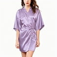 biudgviw Silk Robes for Women Lightweight Elegant Above Knee Length ...