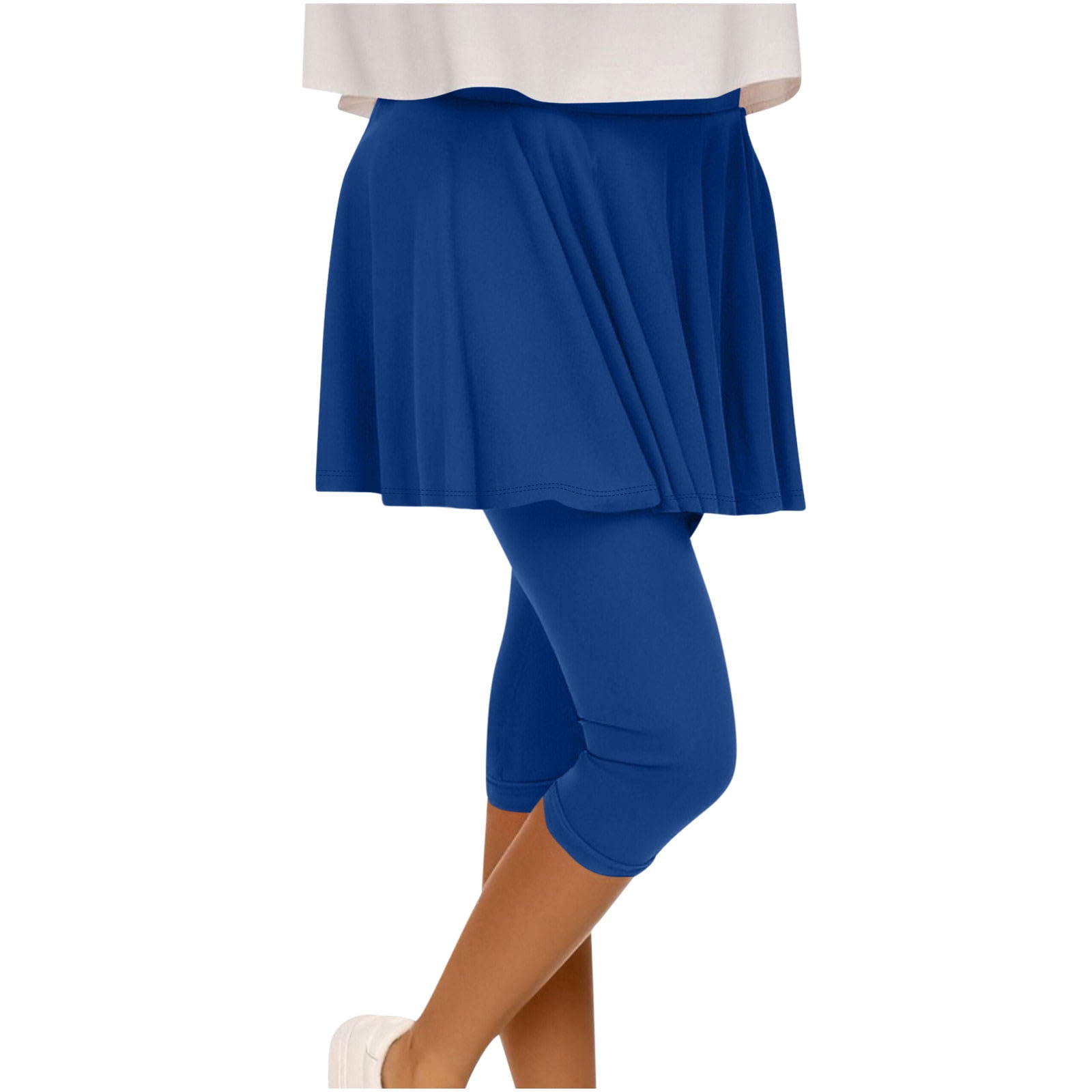 biudgviw Skirted Leggings for Women Capri Yoga Pants Flowy Tennis ...