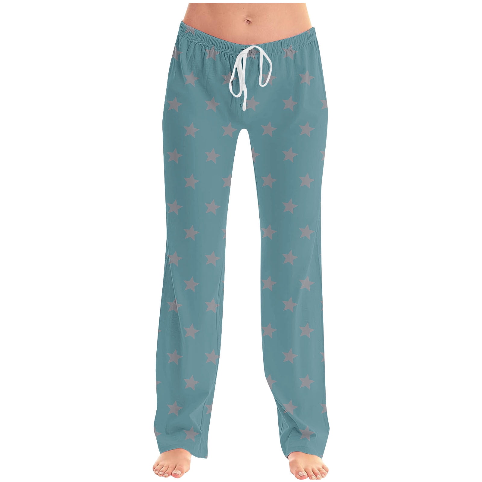 biudgviw Sleep Pants for Women Soft Wide Leg Pajama Pants Printed Baggy ...