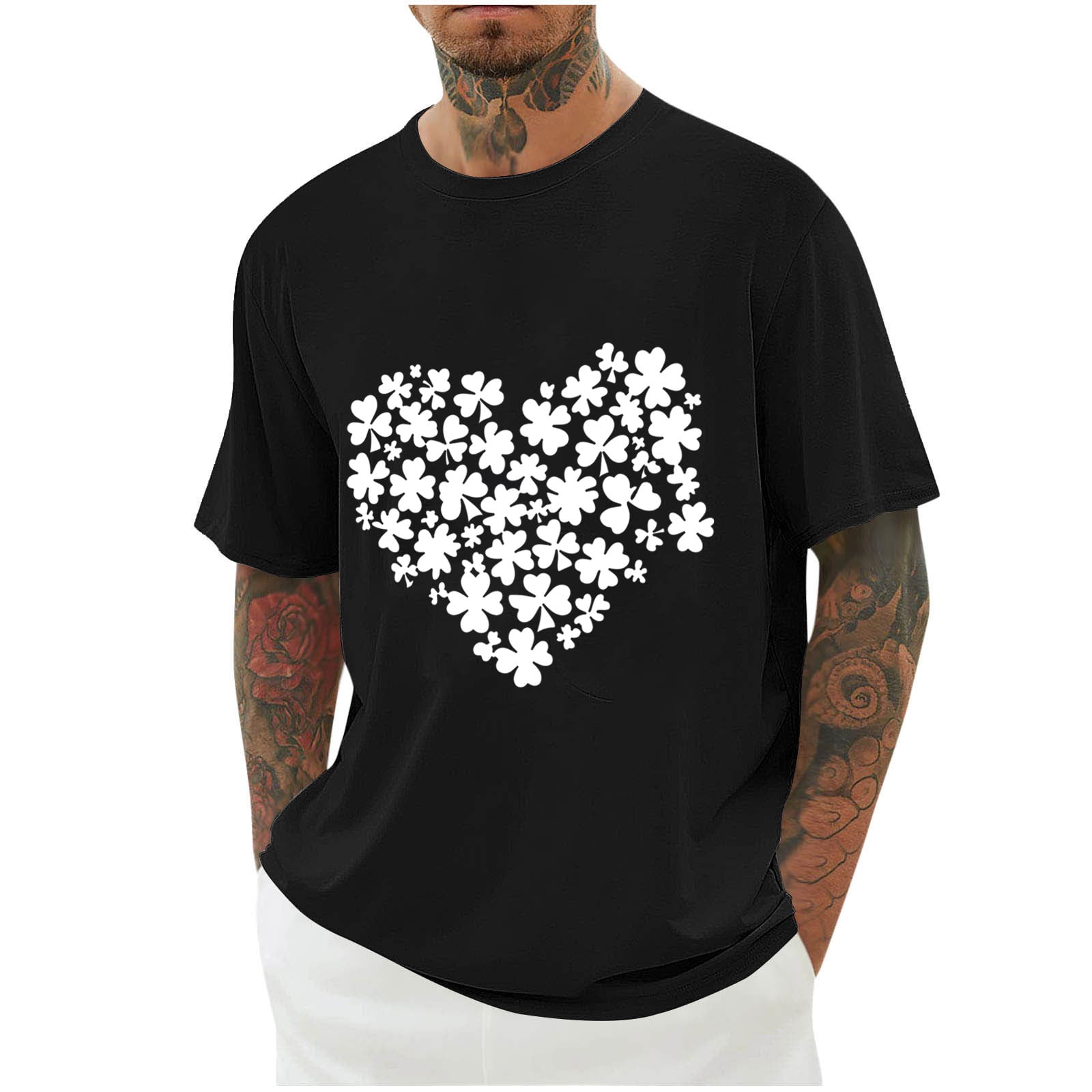 biudgviw St Patrick's Day Shirt for Men Drop Shoulder Soft Crewneck ...