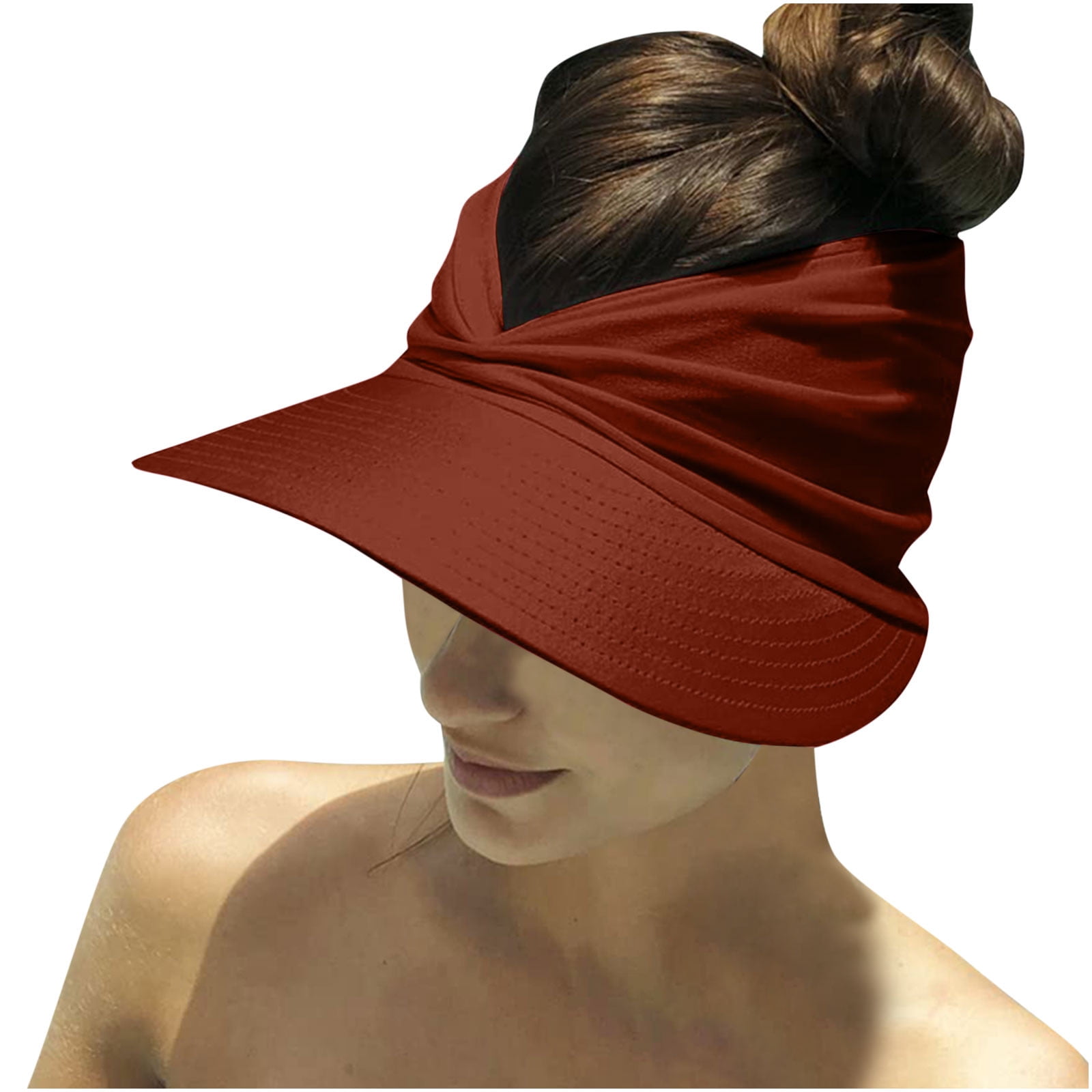 biudgviw Sun Hats for Women Wide Brim Visor UV Protection Summer Beach ...