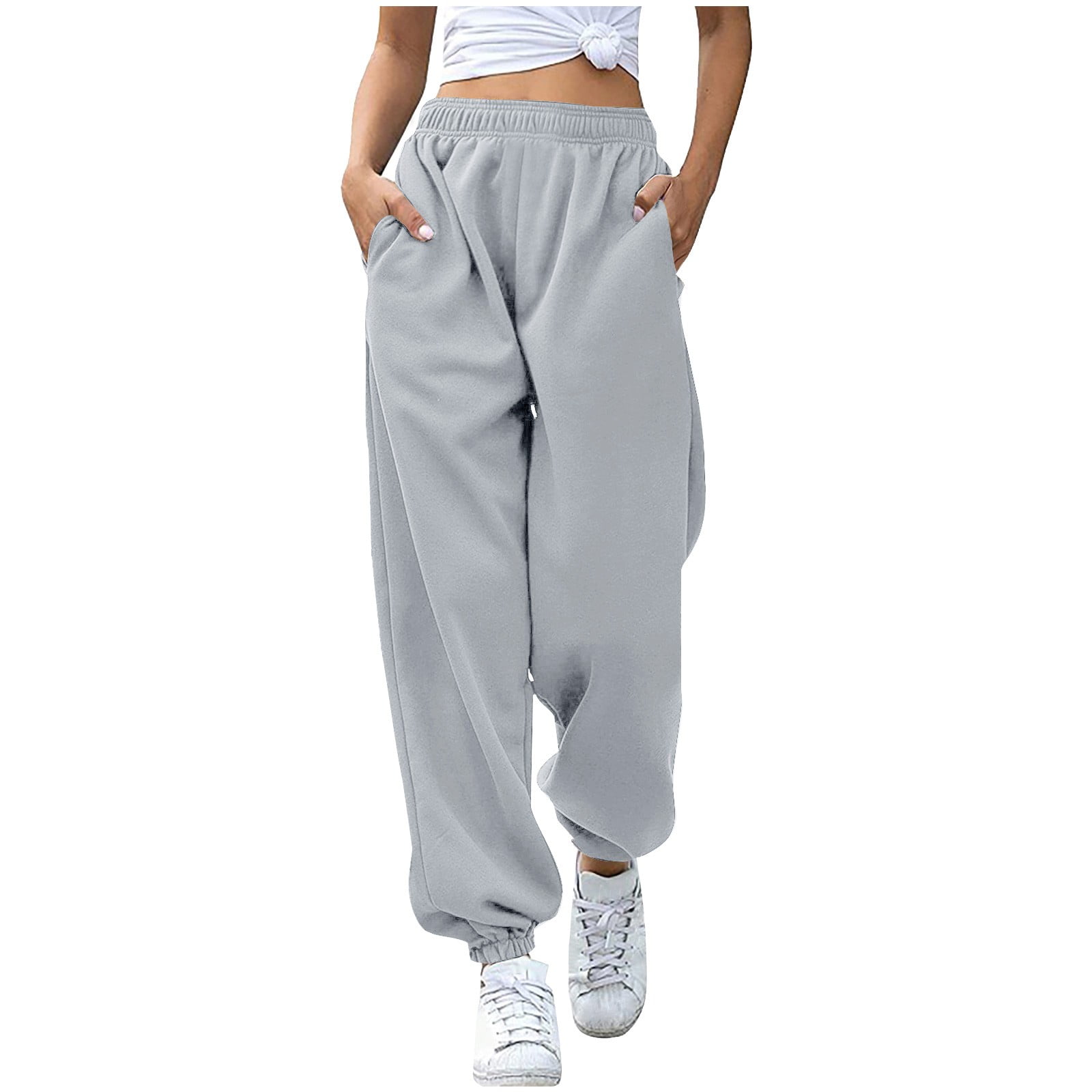 biudgviw Sweatpants for Women Casual Fall Winter Elastic Waisted Active ...