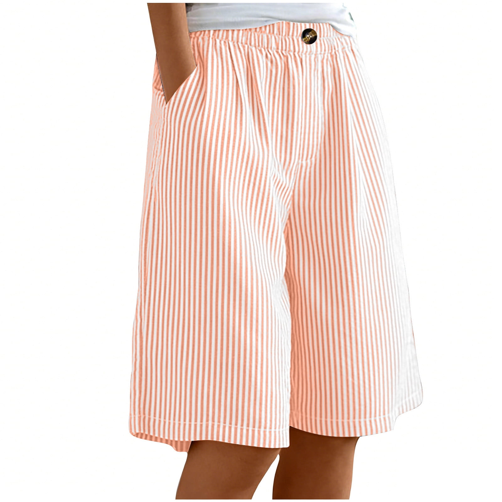 biudgviw Unisex Children Striped Shorts Comfy Elastic Waist Bermuda ...