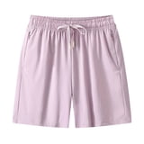 biudgviw Women's Athletic Shorts Plus Size Lightweight Drawstring ...
