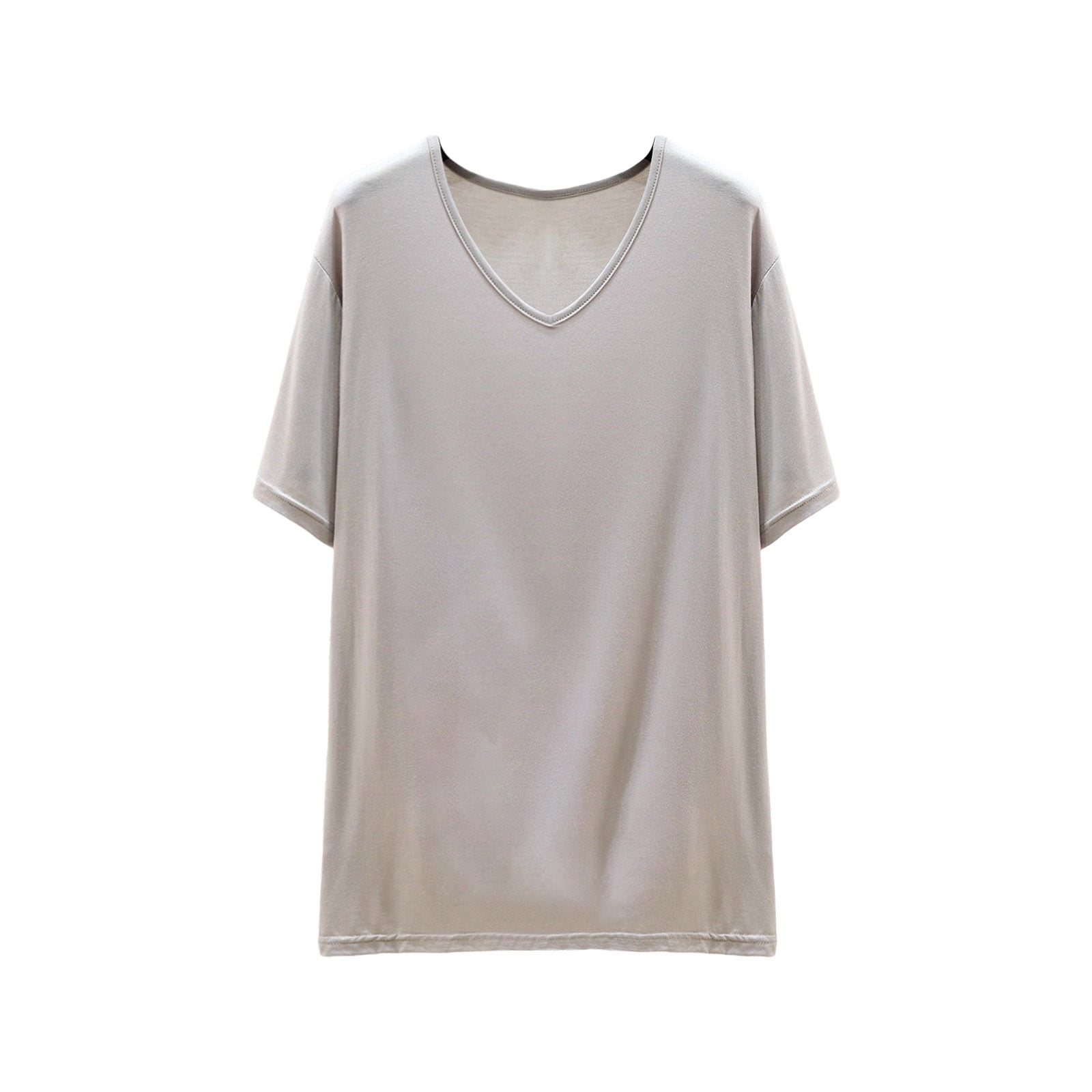 biudgviw Women's Plus Size Tops Casual Short Sleeve V Neck T Shirts ...