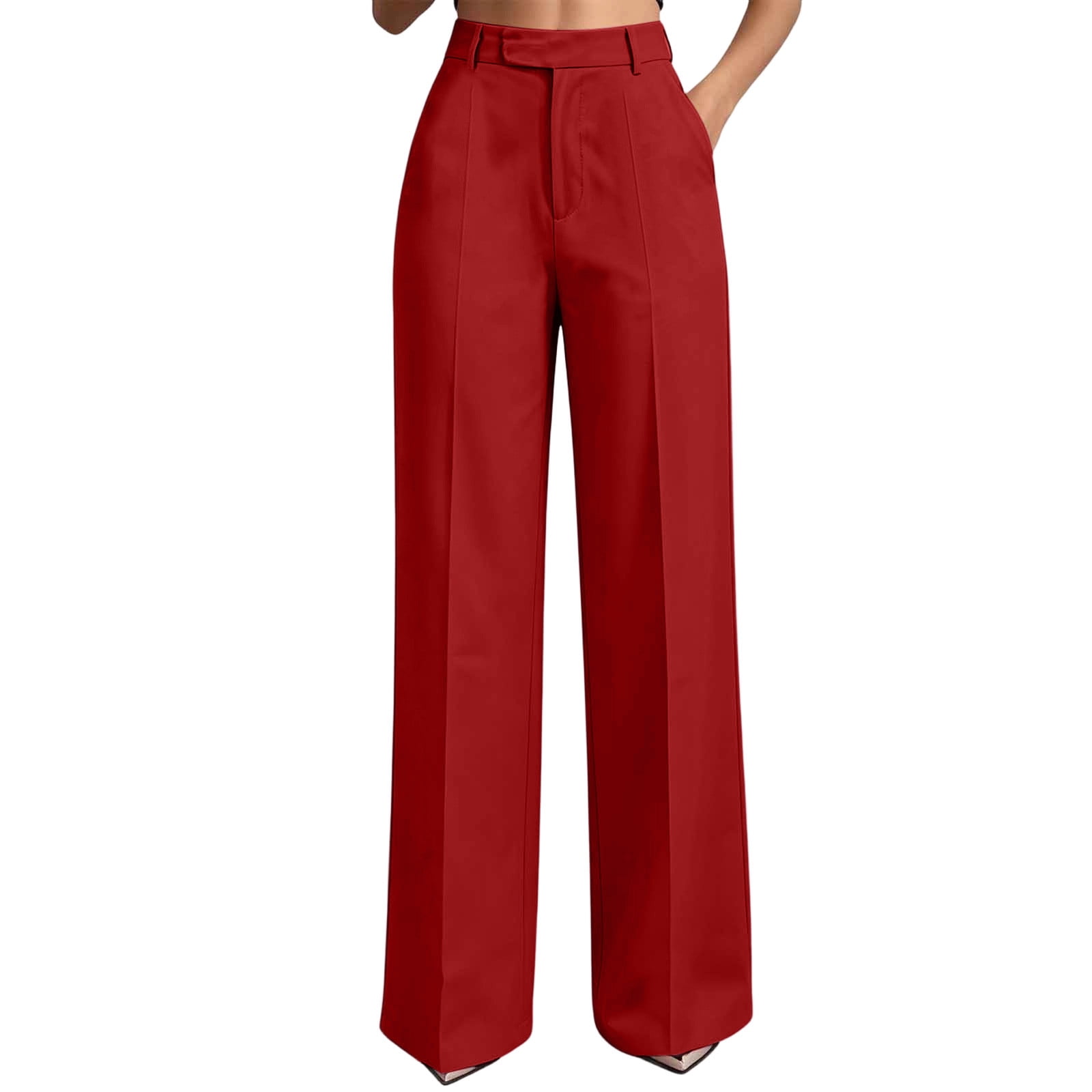 biudgviw Women's Wide Leg Dress Pants High Waisted Business Casual Work ...