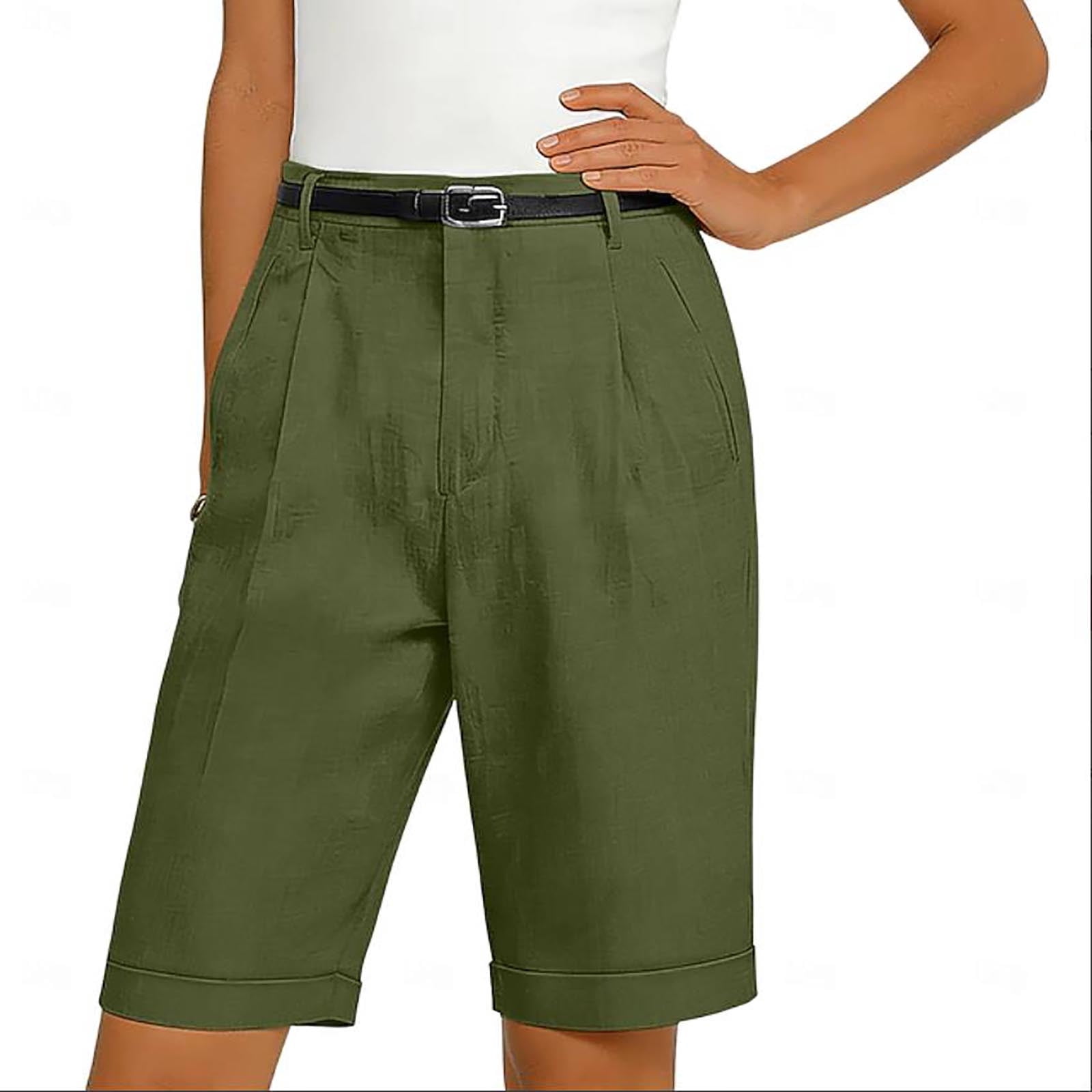 biudgviw Womens Bermuda Shorts Business Casual Work Shorts Summer ...