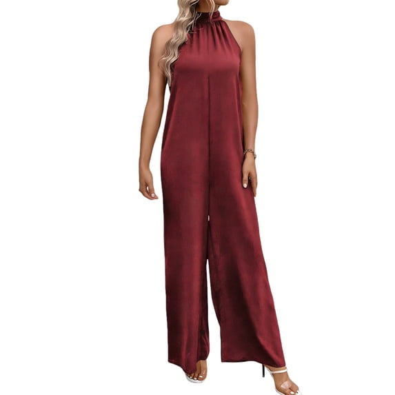 biudgviw Womens Casual Loose Overalls Jumpsuits Fashion Sleeveless ...