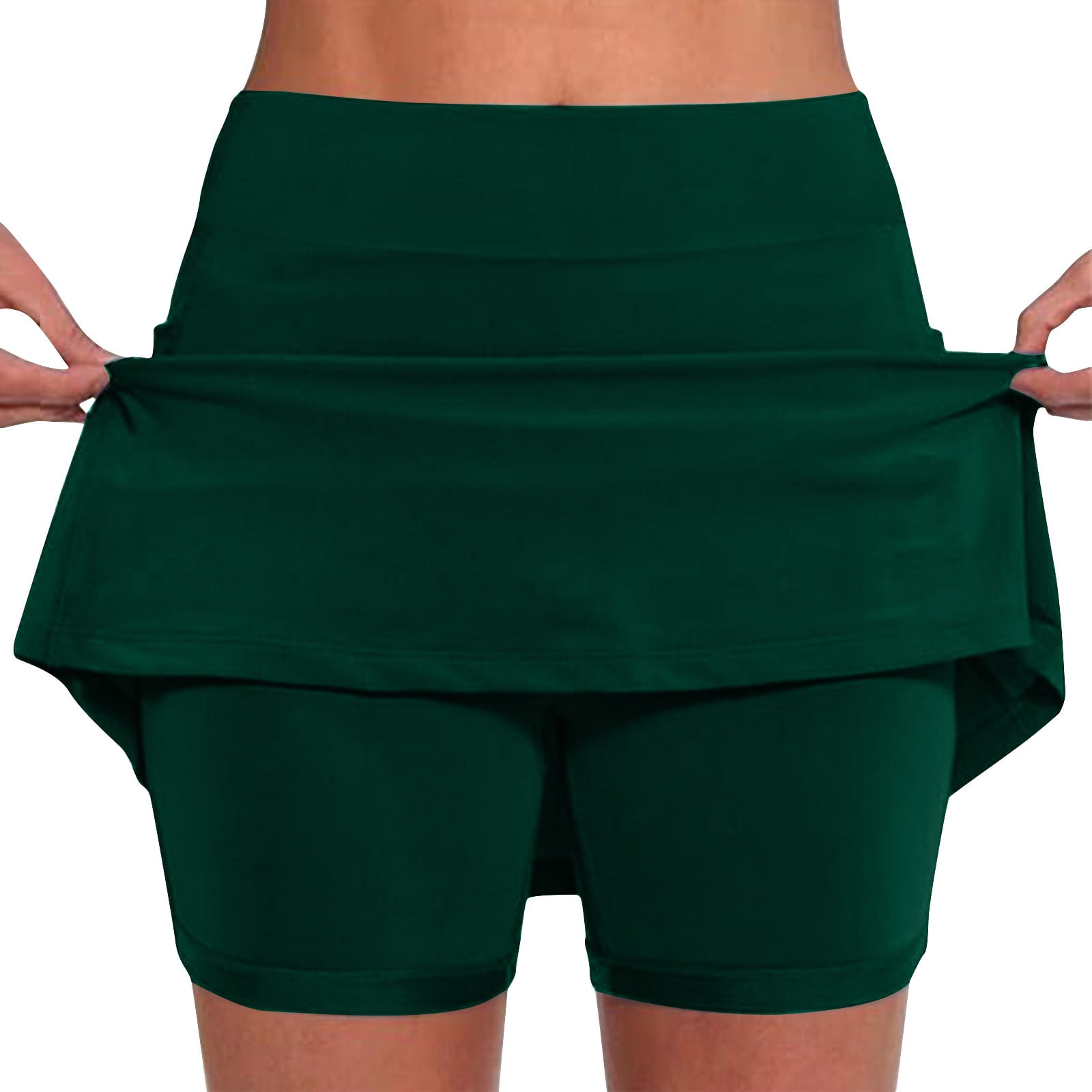 biudgviw Womens Tennis Skorts Mid Rise Build in Shorts Athletic Golf ...
