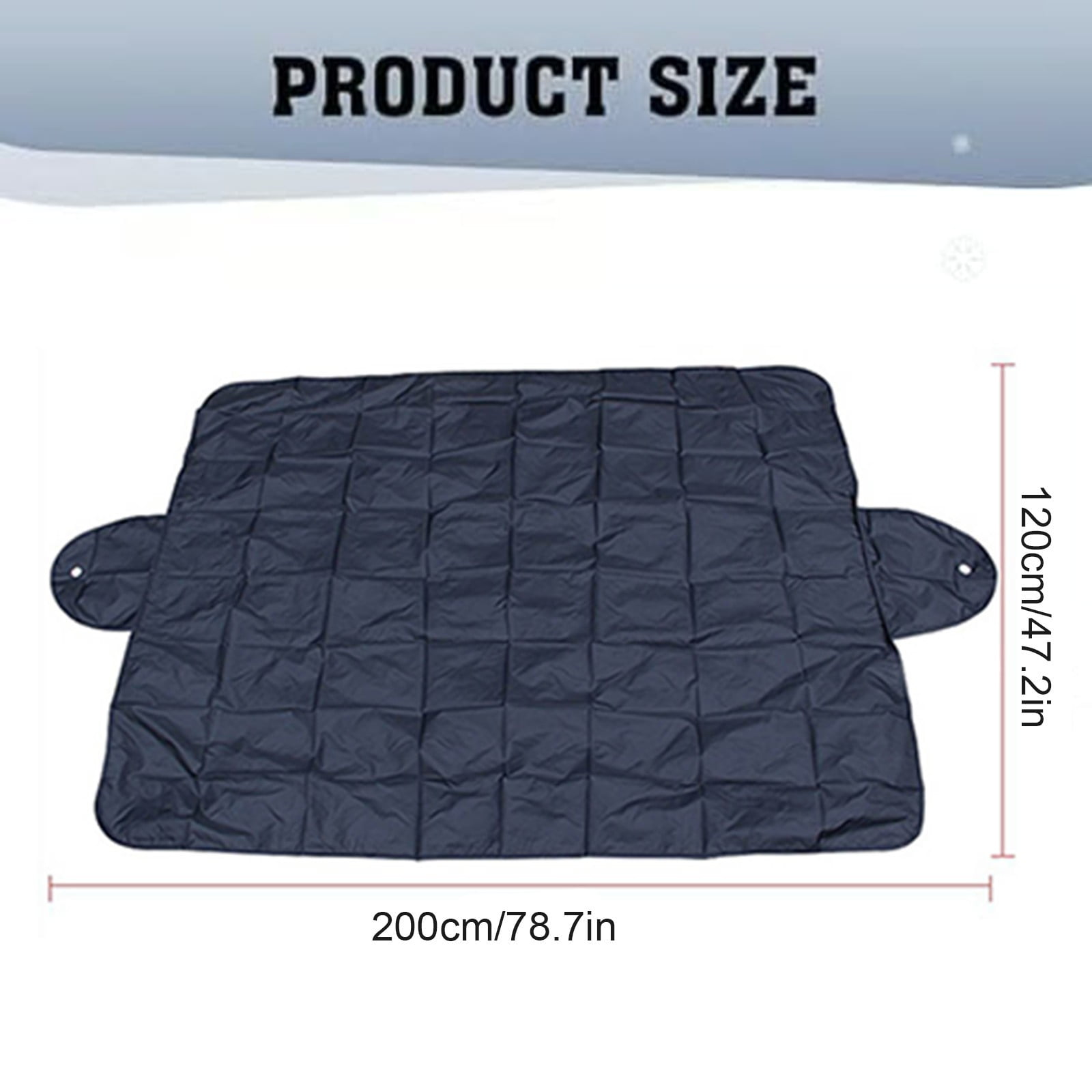 black All-Weather Car Windshield Sunshade And Ice Cover With Silver ...