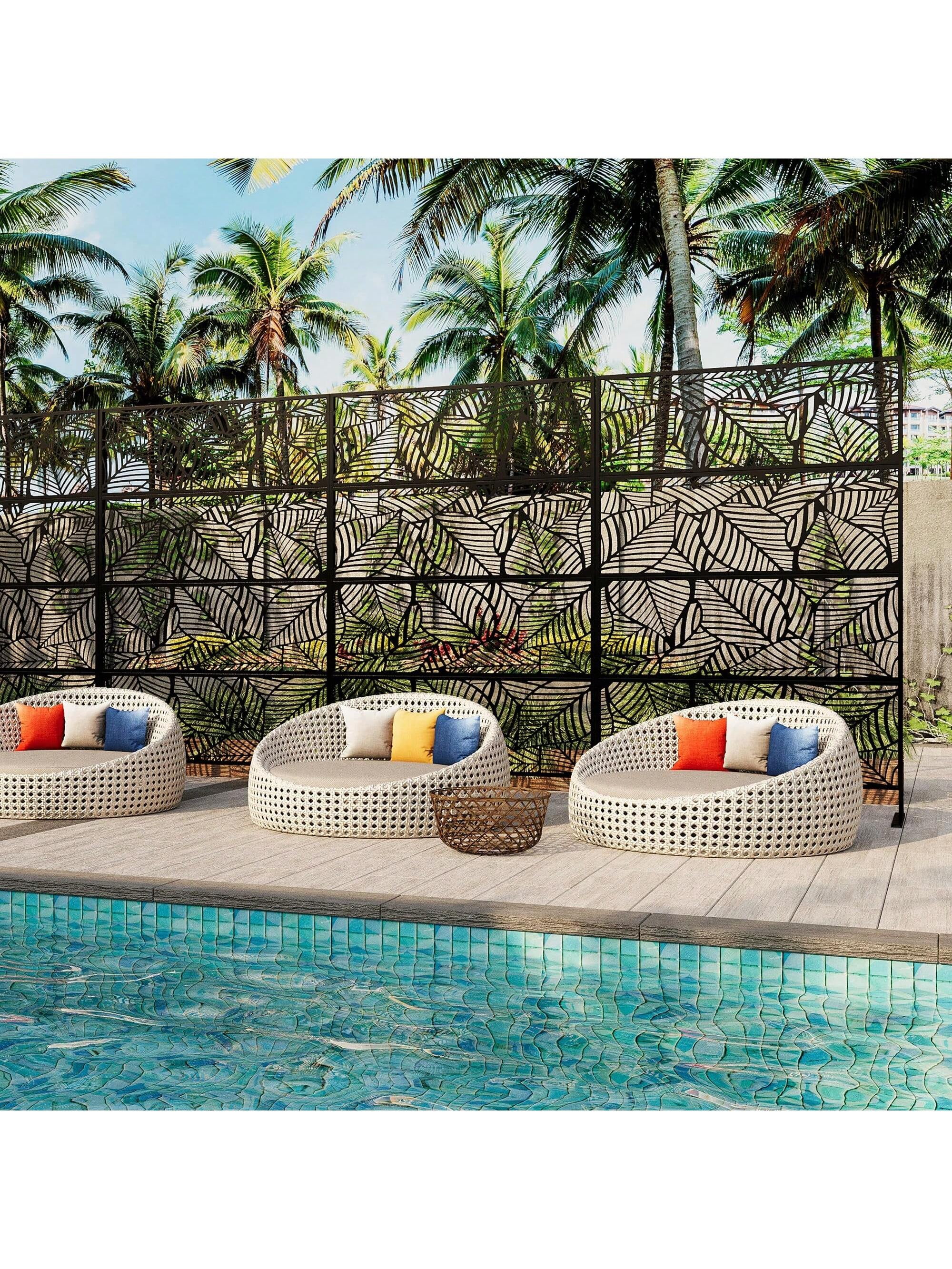 black- Decorative Metal Garden Fences – Rust-Proof Scroll Design For ...