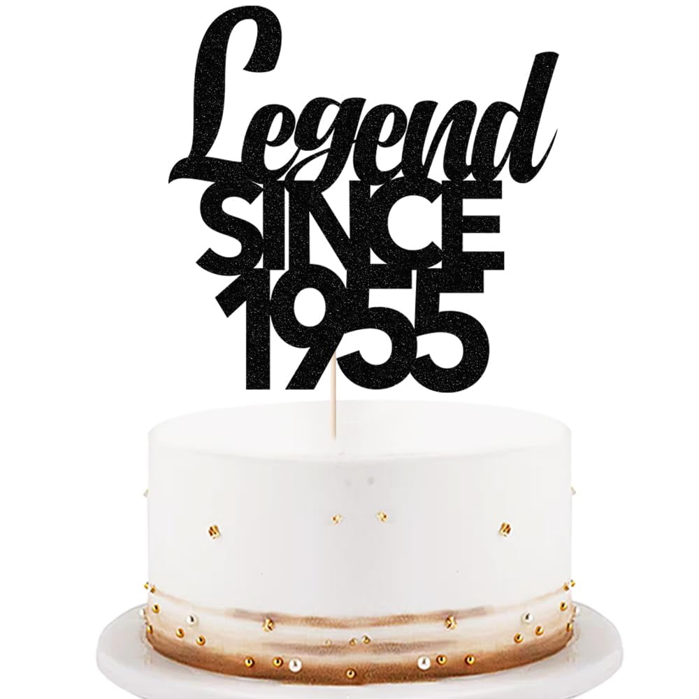 black Legend sinceITSC 1955 cake topper,70th Birthday Cake Decoration ...