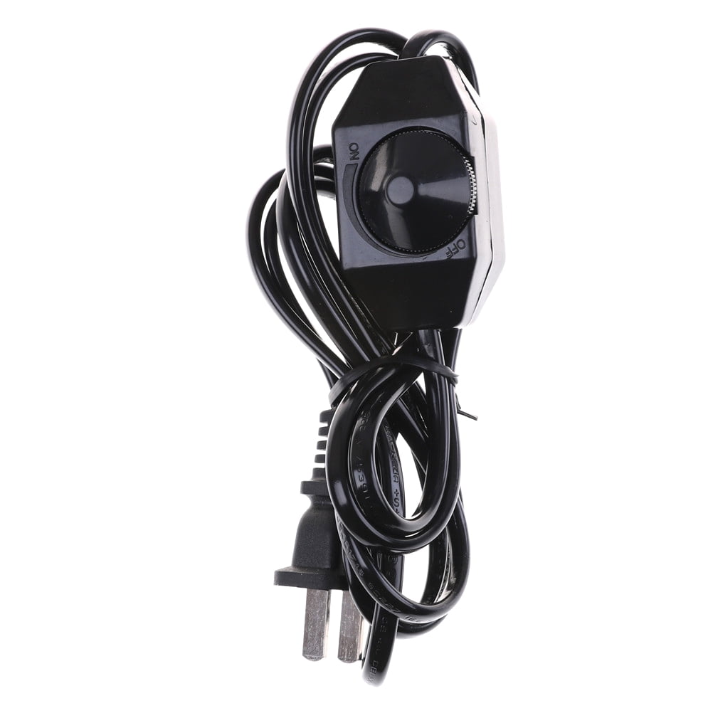 (black) New White/black Lamp Power Cord w Dimmer Switch AC 220V/110V US ...
