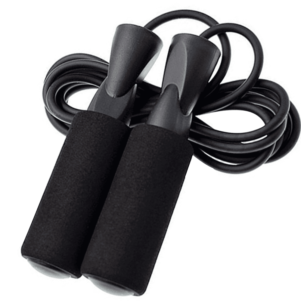 black PVC bearing rope skipping fitness fat loss sports competition ...