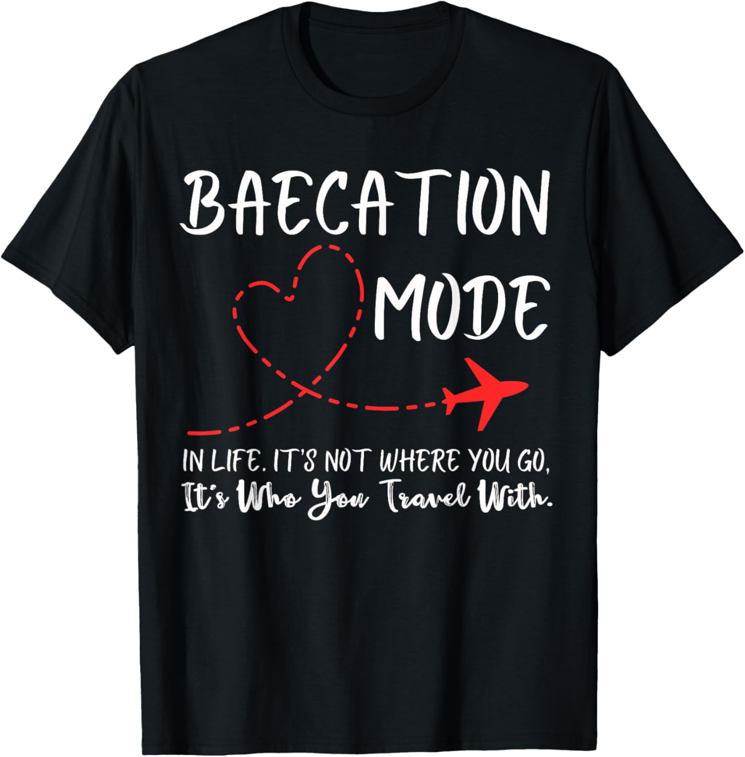 black Shirt Cute Couples Trip Matching Vacation Baecation Mode-Vibes ...