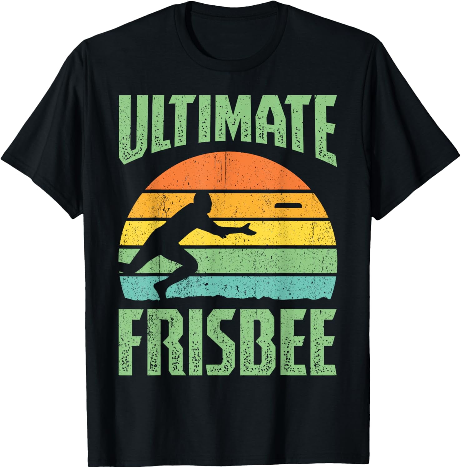 black Shirt Frisbee Design Ultimate Frisbee T-Shirt - Walmart.com
