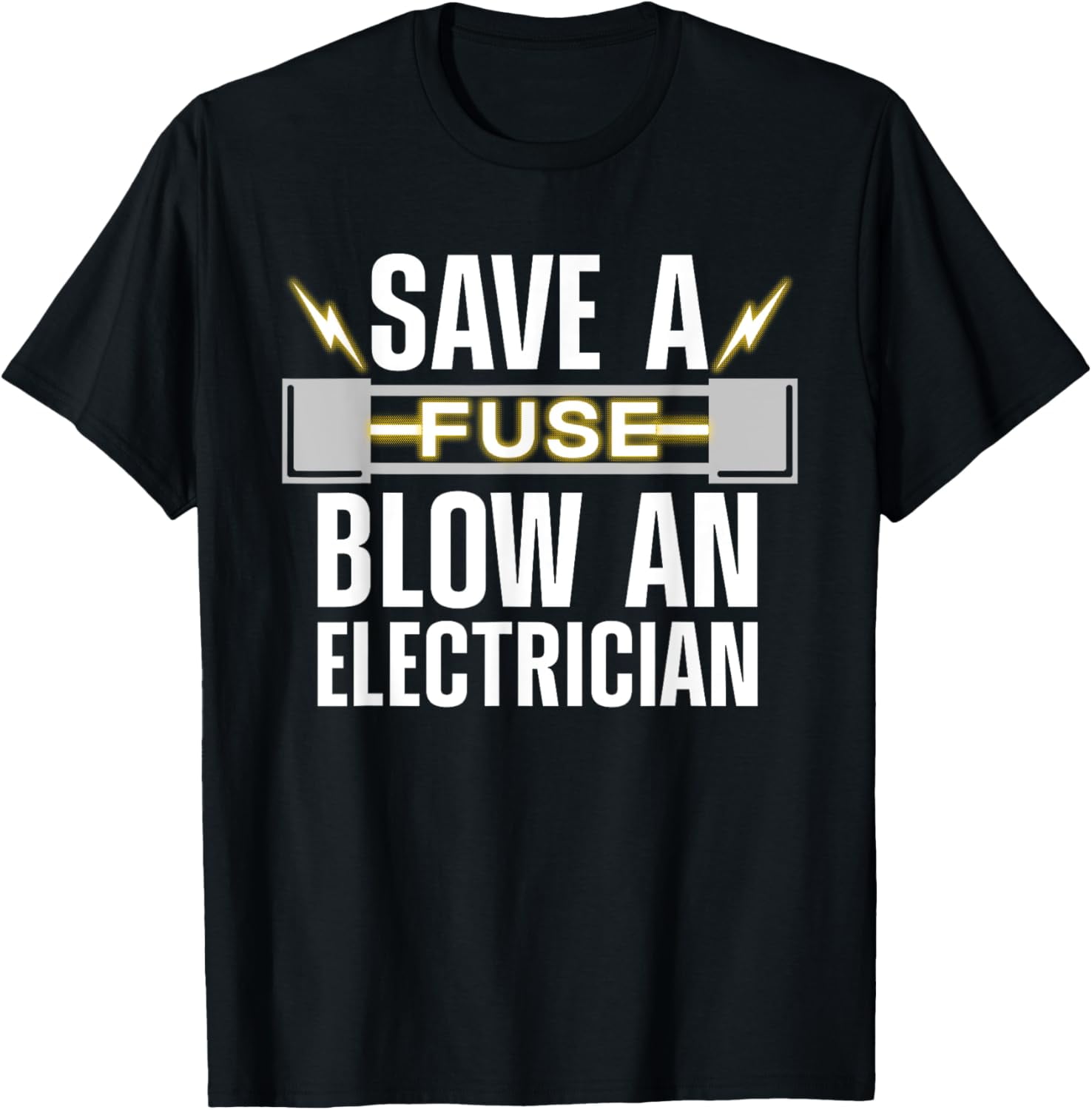 black Shirt Funny Electrician Art Men Women Electrical Fuse Engineers T ...