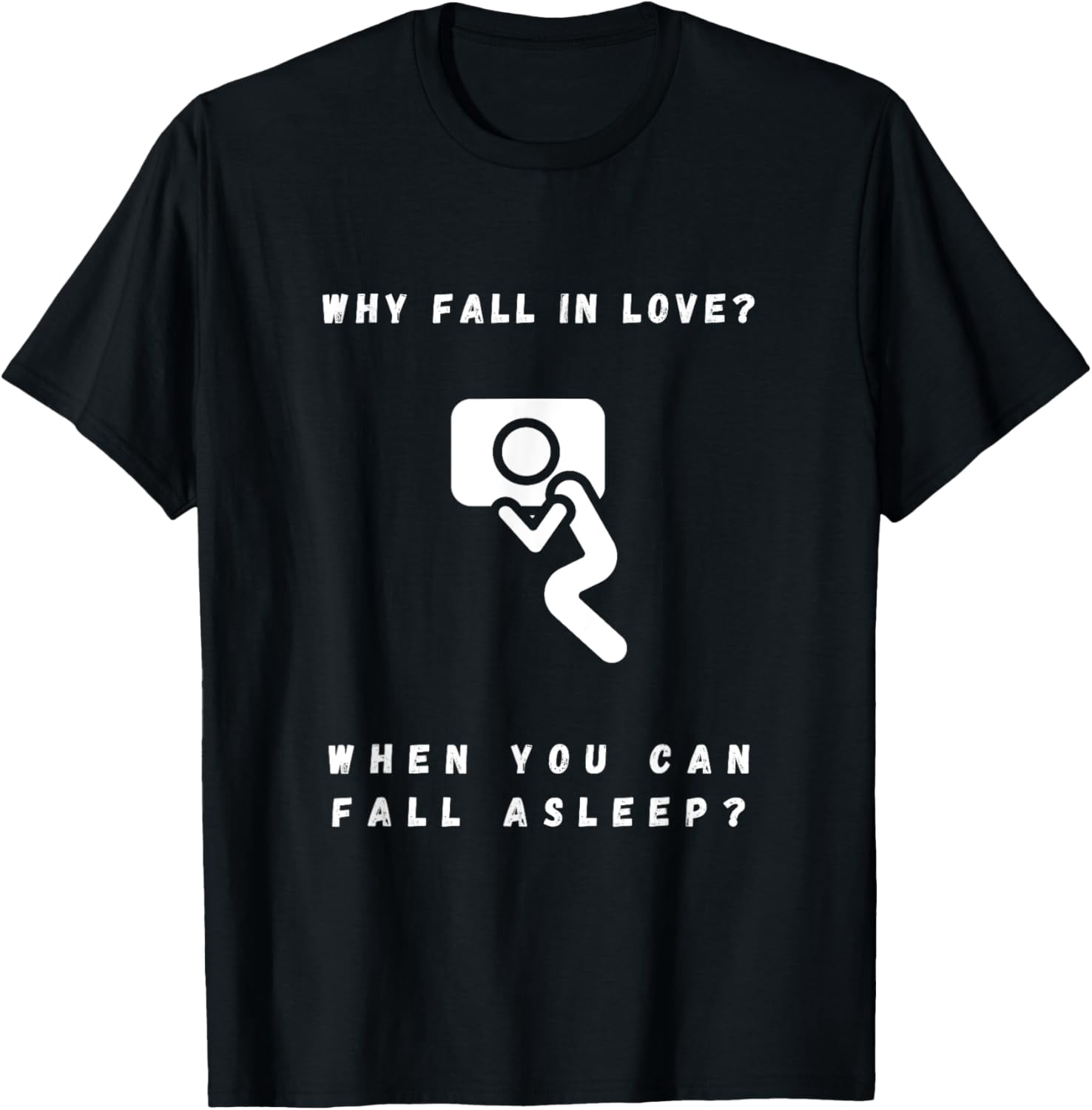 black Shirt Stickman Art Humor - Lonely Love Jokes T-Shirt - Walmart.com