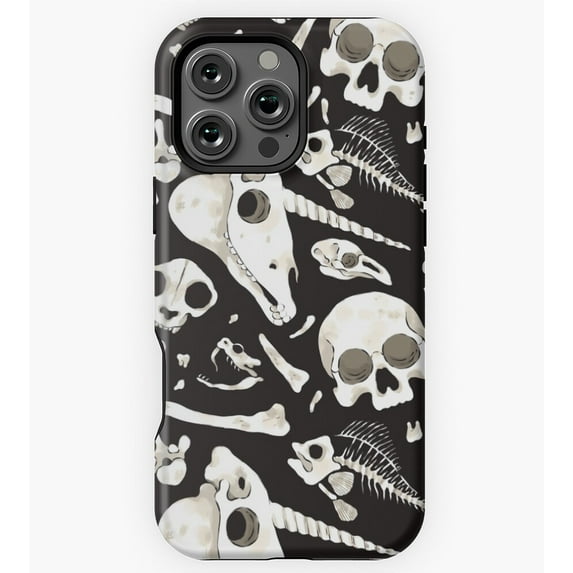 black Skeletons and Bones Wunderkammer GA10282 Phone Case for iPhone 11 ...