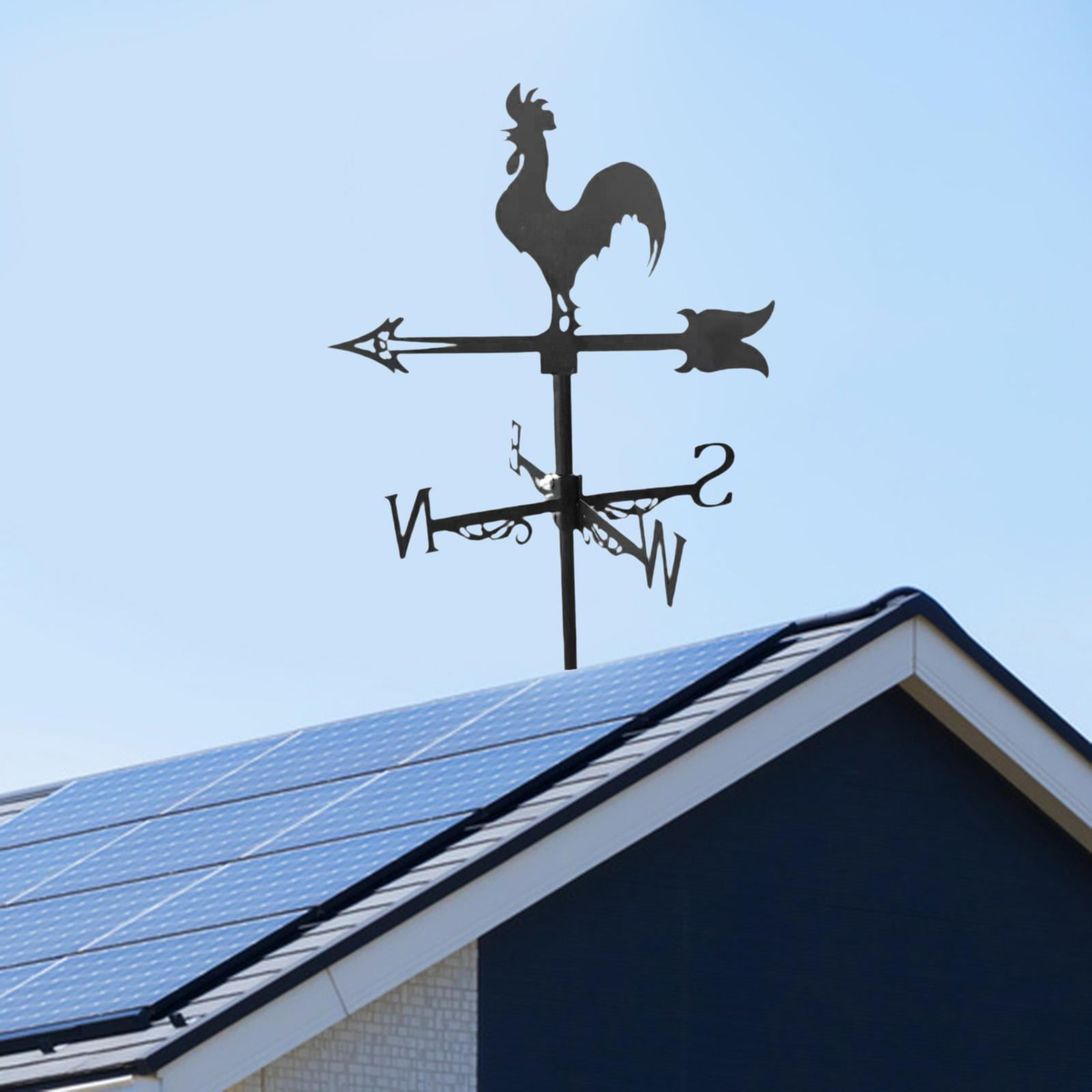 black Weather Vane Animal Figurine Practical Wind Direction Indicator ...