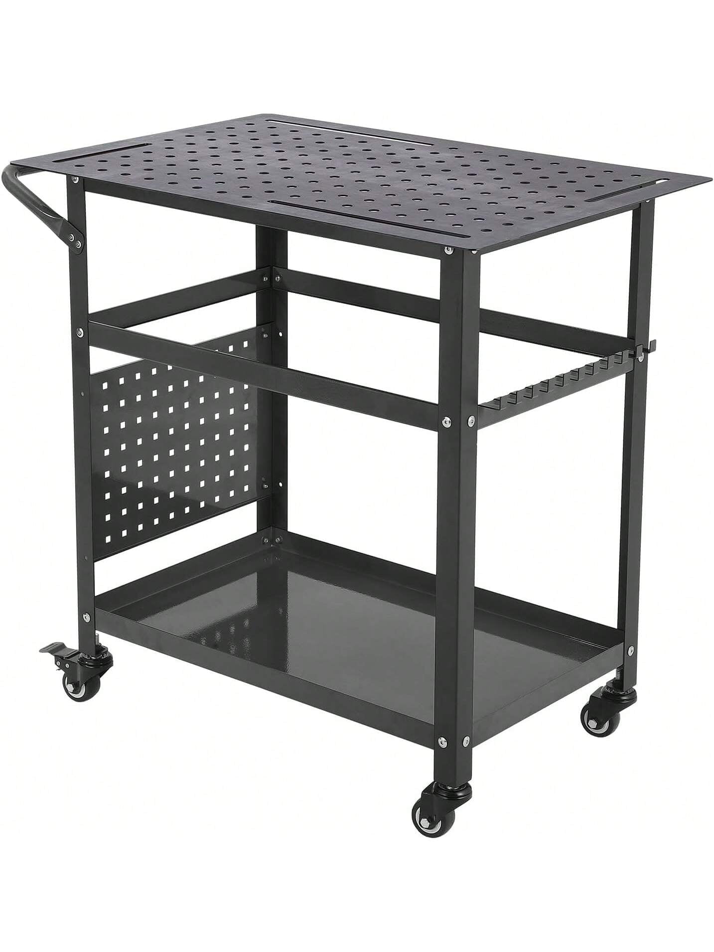 black Welding Table,Workbench Table,600LBS Load Capacity Steel Welding ...