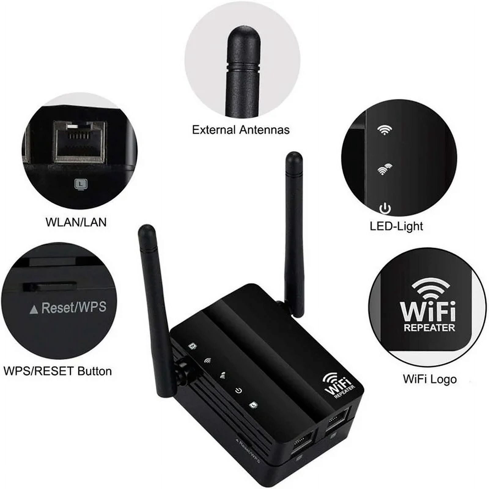 black Wifi Repeater 5GHz 300mbps Wireless Router Dual Band 2.4Ghz ...