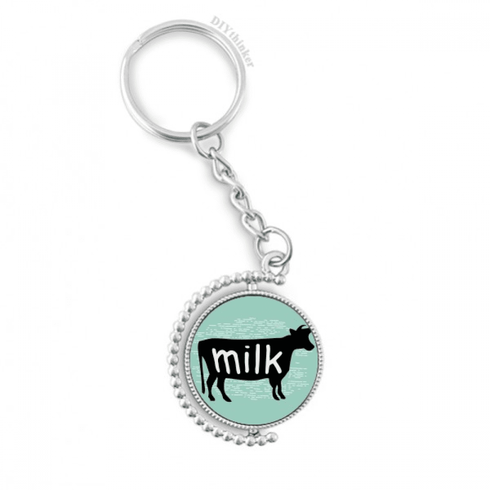black animal cow outline natural rotatable keyholder disc accessories ...