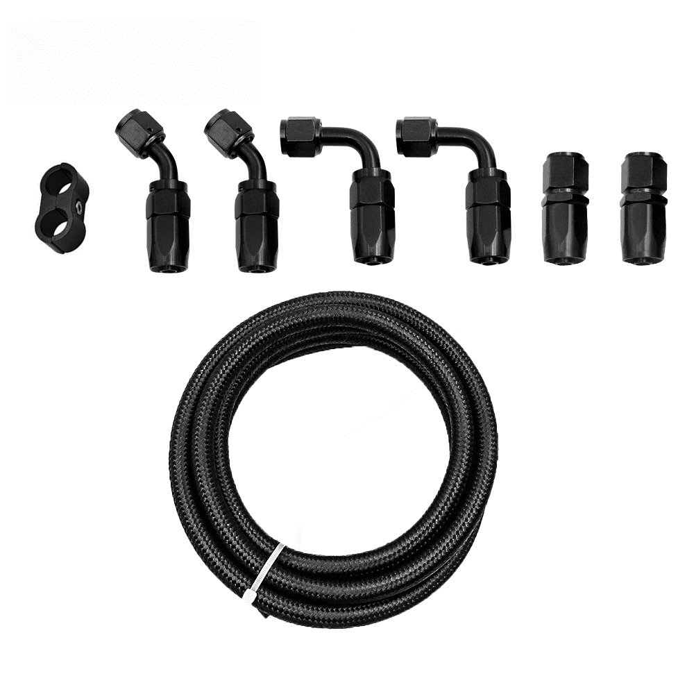 black braided modified car oil cooling joint set oil cooler oil pipe ...