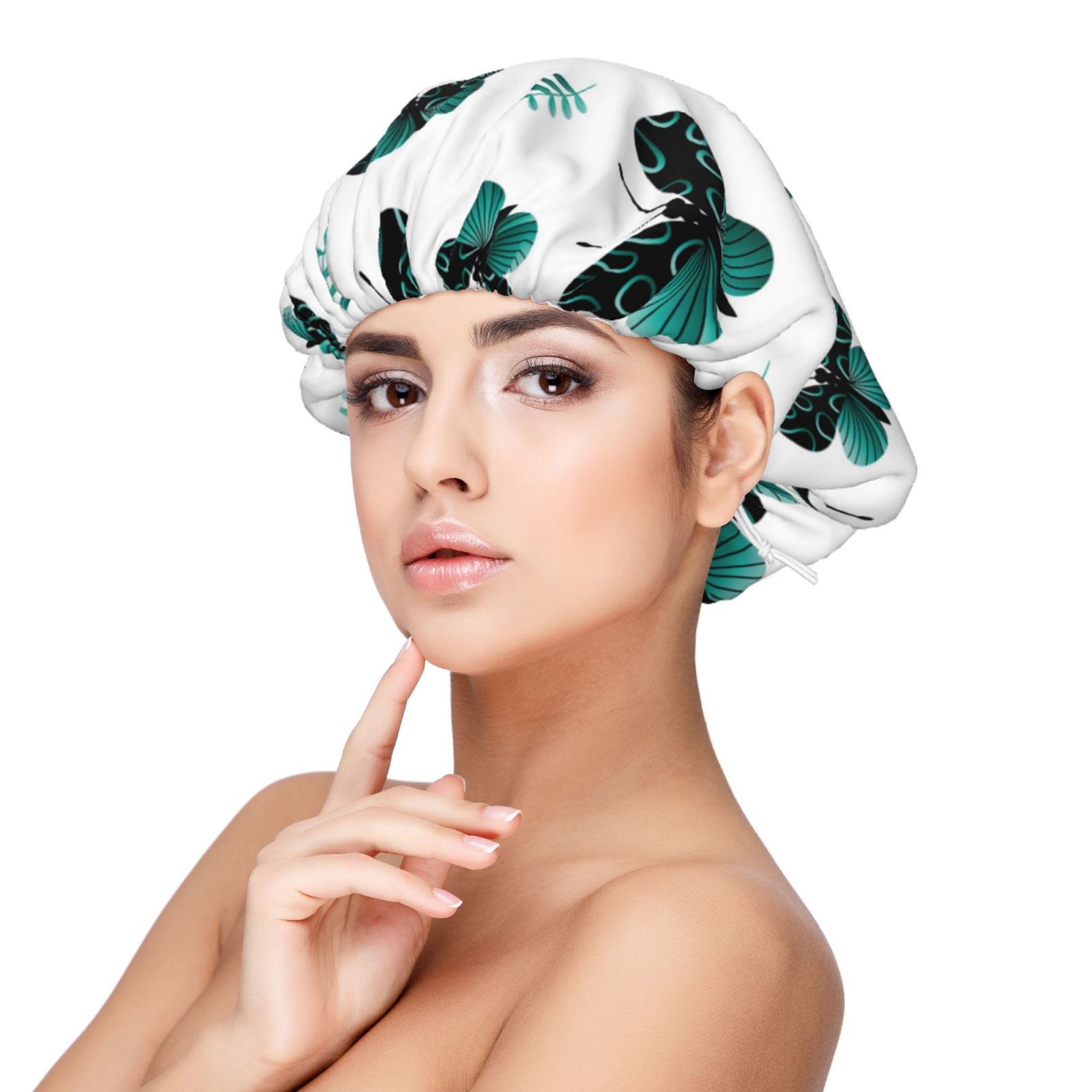 black butterflies Silk Bonnet for Sleeping Women Men, Adjustable ...
