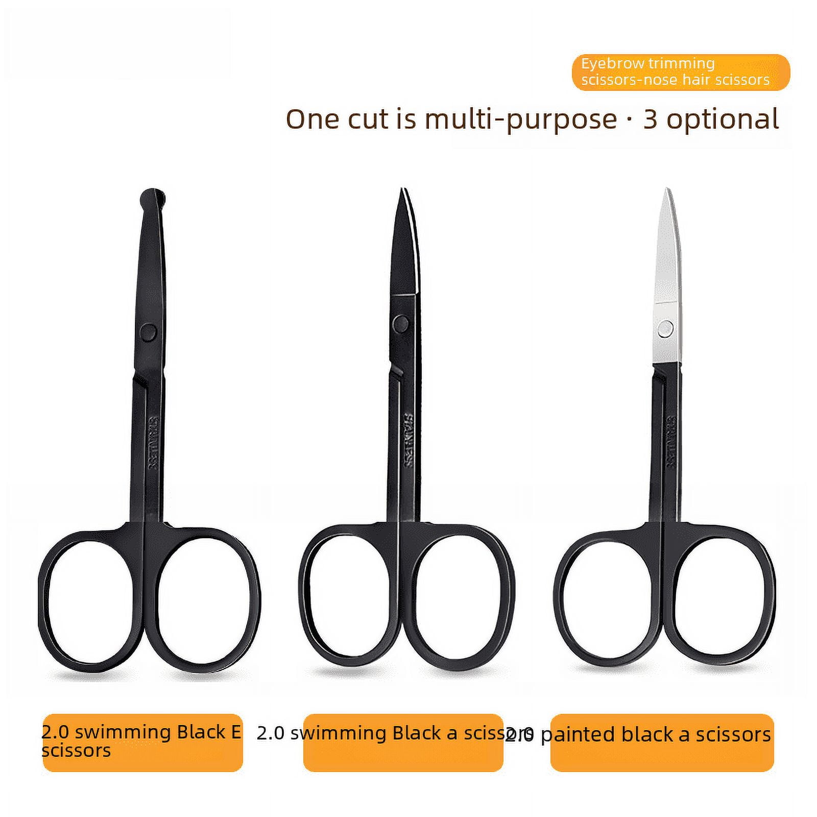 black eyebrow trimming scissors eyebrow nose hair scissors small ...