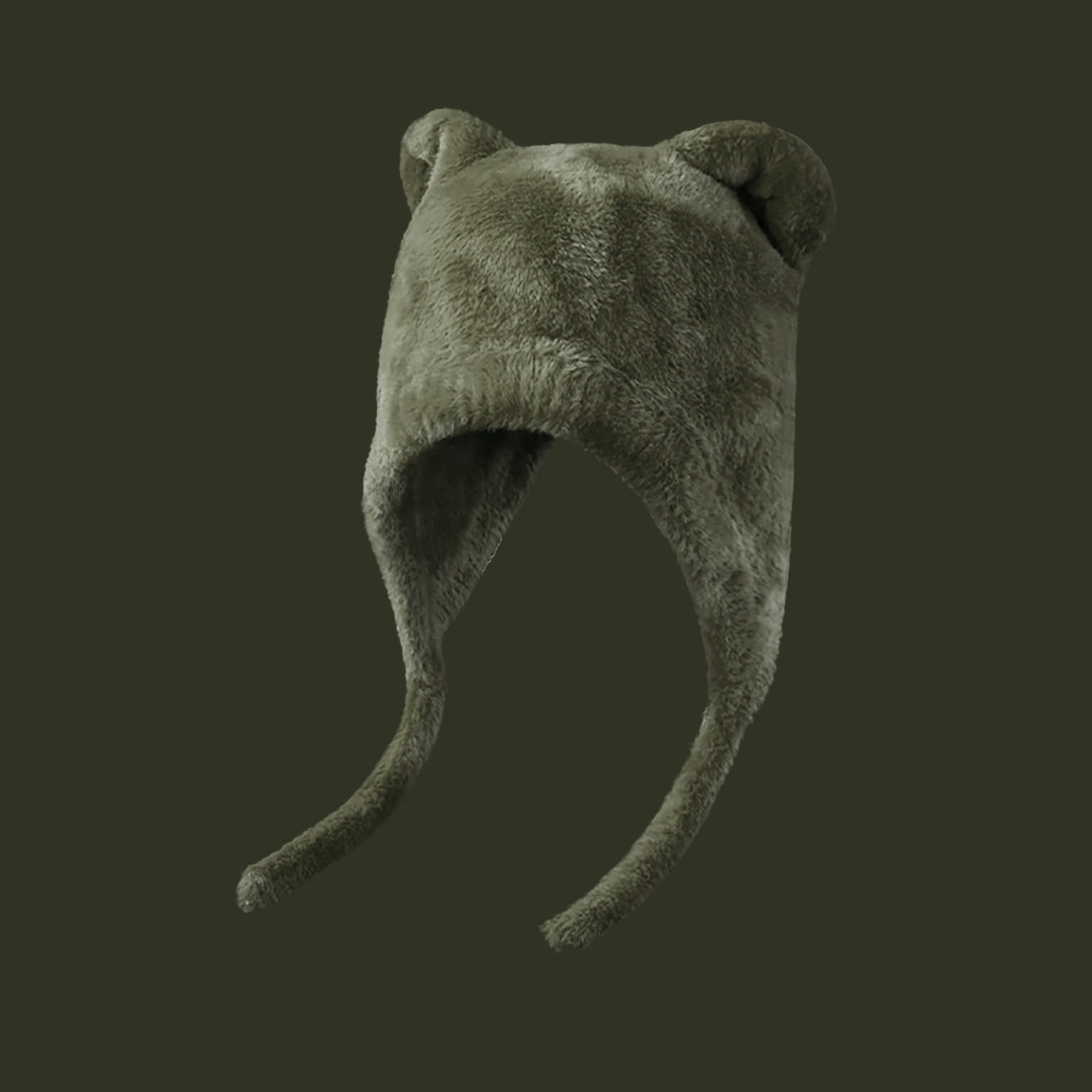 Friday deals Aueoeo Unisex Faux Furs Fuzzy Hat Big Ears Plush Beanie ...