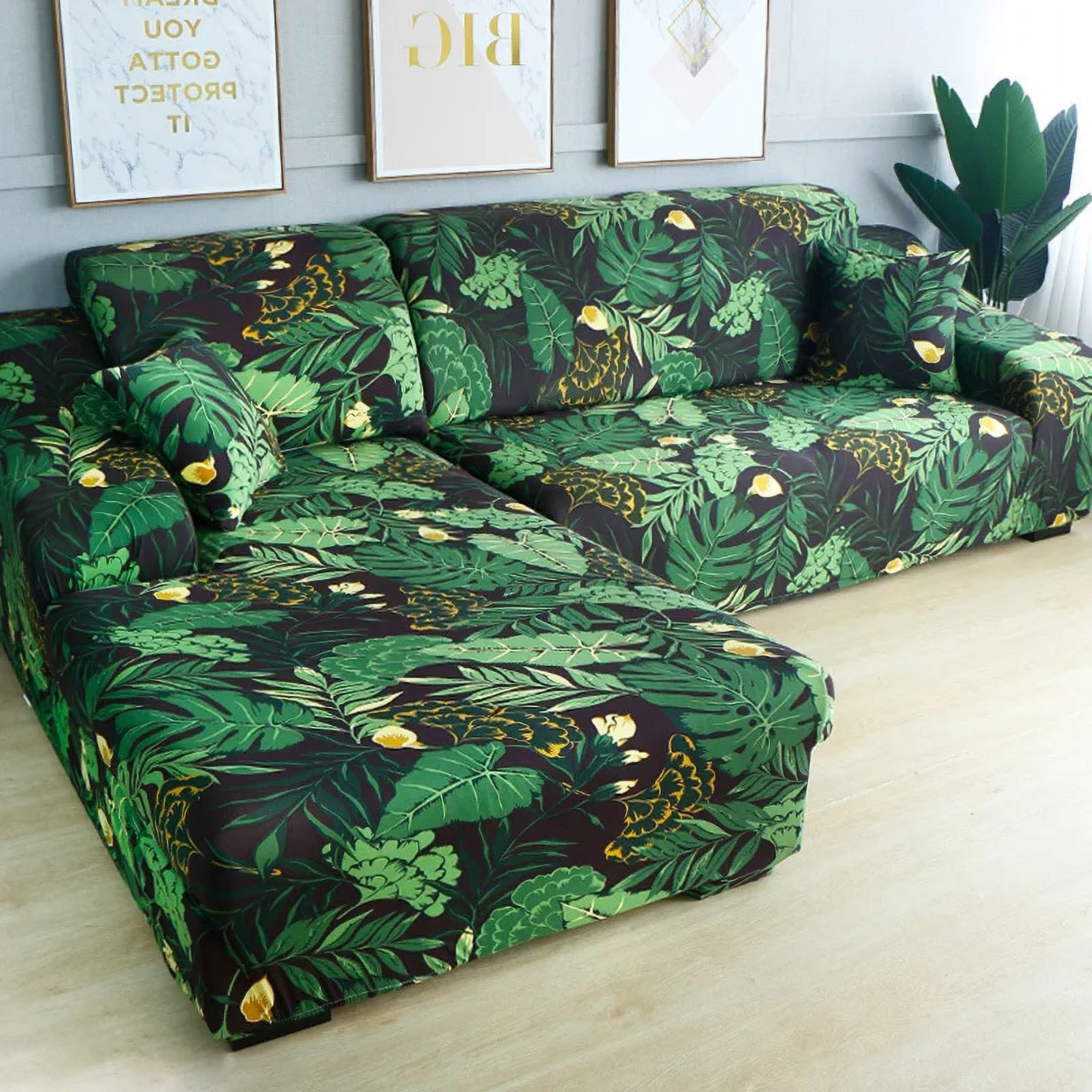 black geometric printed spandex sofa covers for living room stretch ...