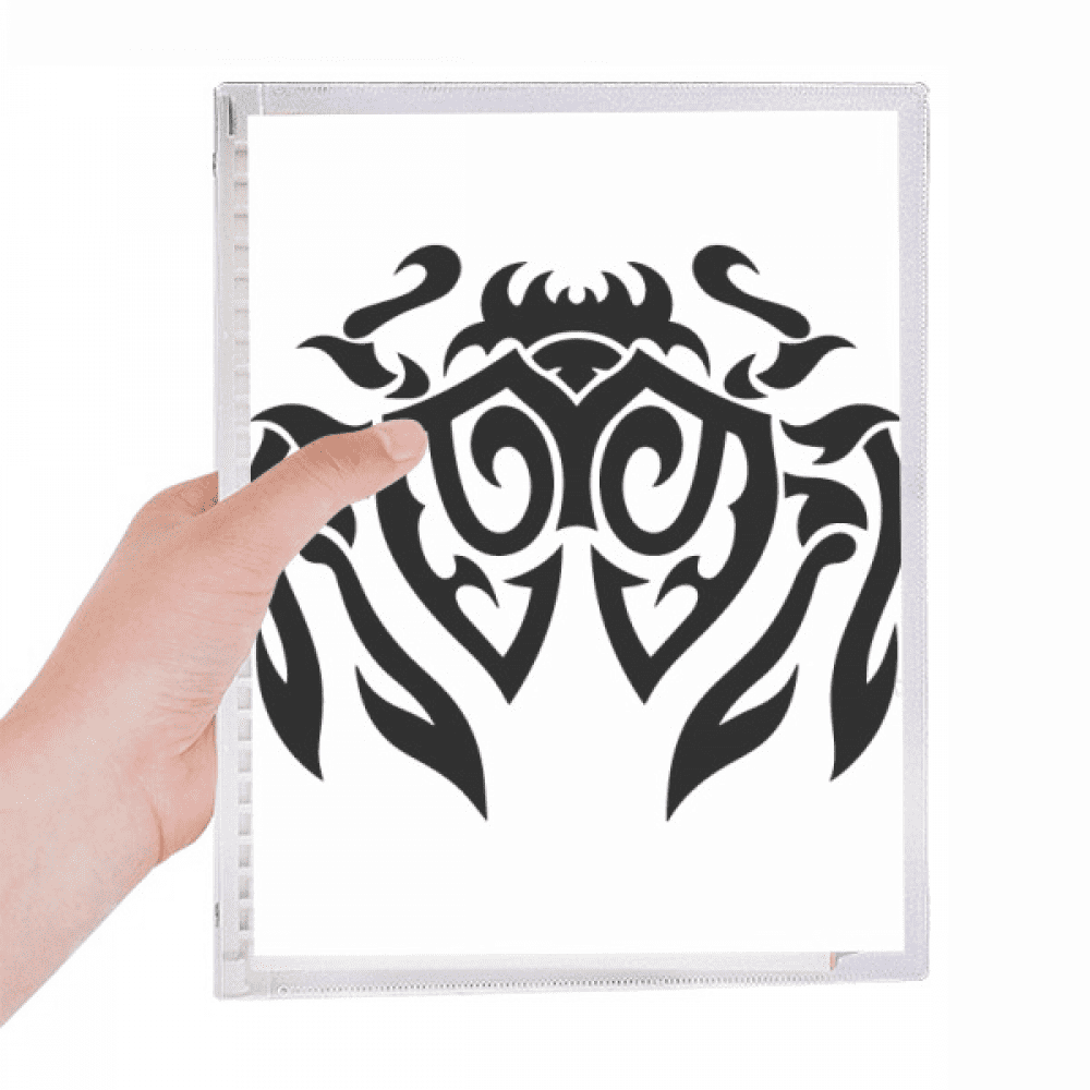 black illustration spider insect pattern notebook loose diary ...