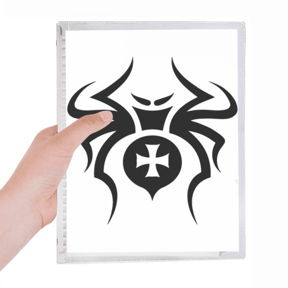 black insect spider pattern illustration notebook loose diary ...