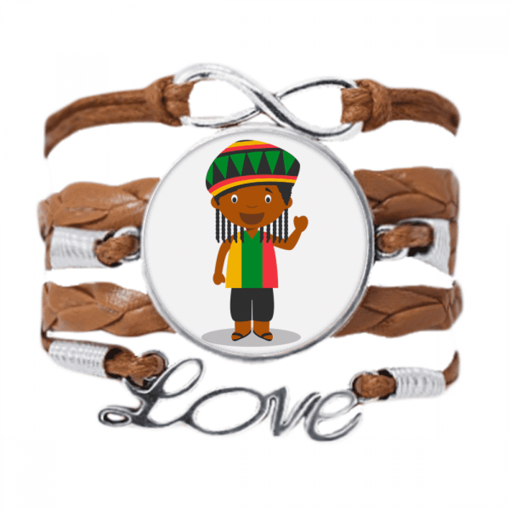black jamaica cartoon bracelet love chain ornament wristband - Walmart.com