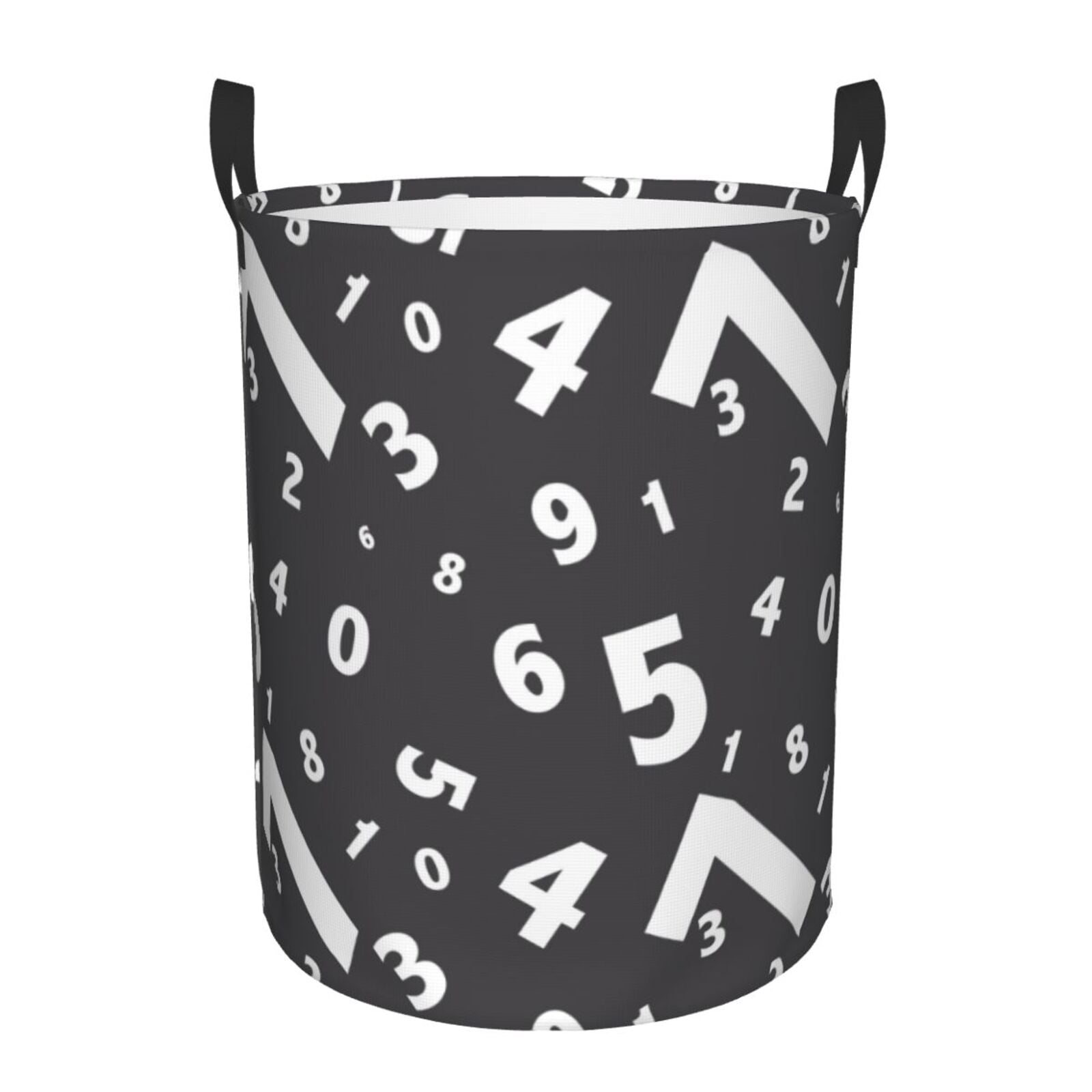 black math number Laundry Basket, Laundry Hamper Waterproof Laundry Bag ...