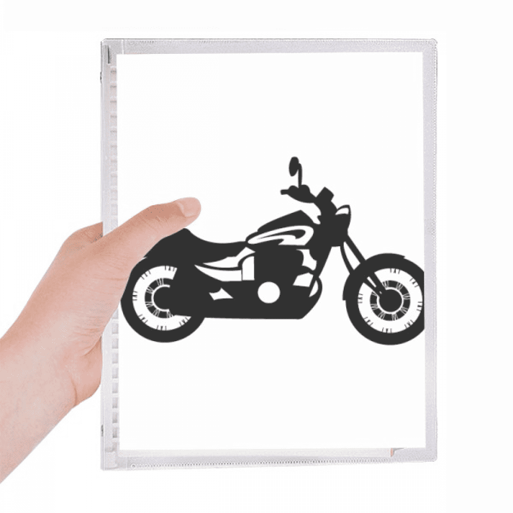 black mechanical motorcycle illustration notebook loose diary ...