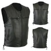 Maxam Buffalo Leather Motorcycle Vests for Men - Medium - Walmart.com