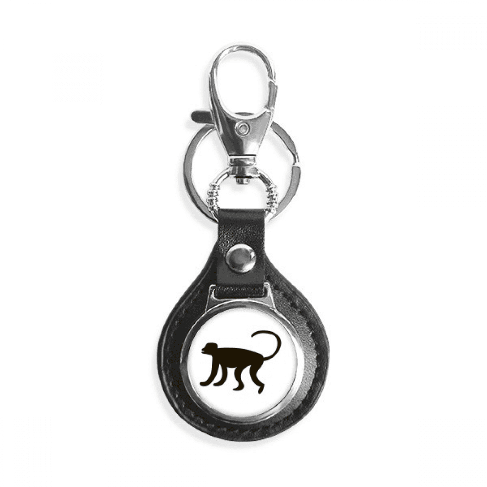 black monkey animal portrayal key link chain keyholder finder hook ...