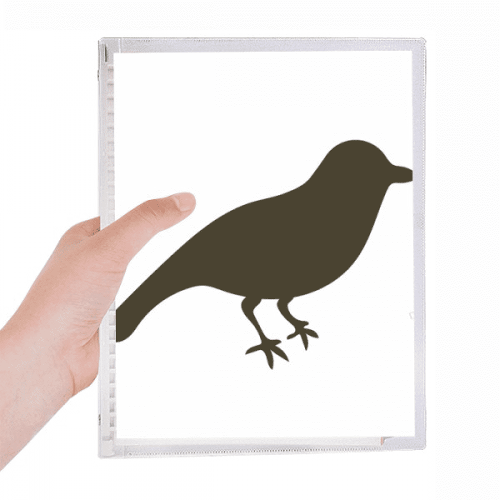 black sparrow animal portrayal notebook loose diary refillable journal ...