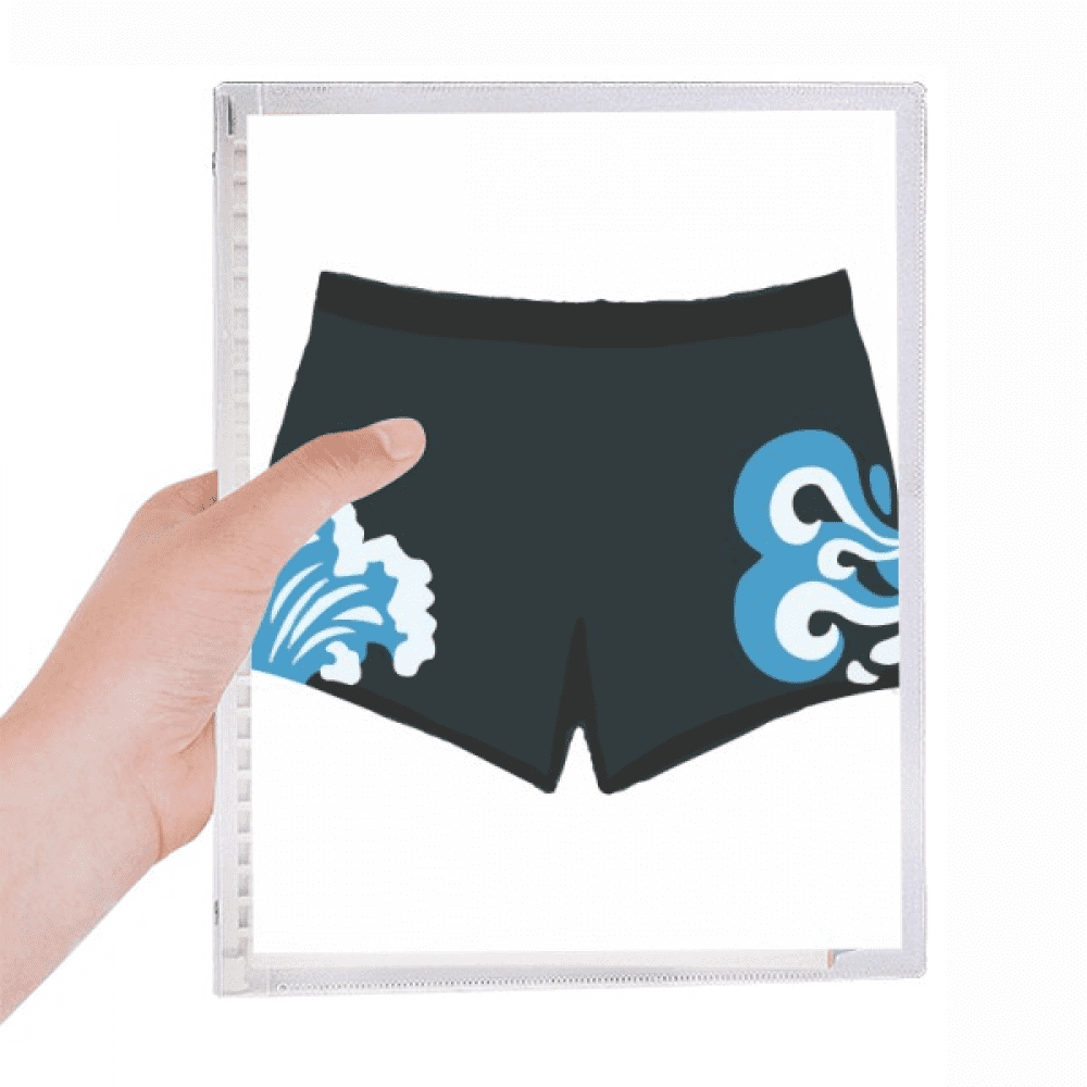 black trunks spray illustration pattern notebook loose diary refillable ...