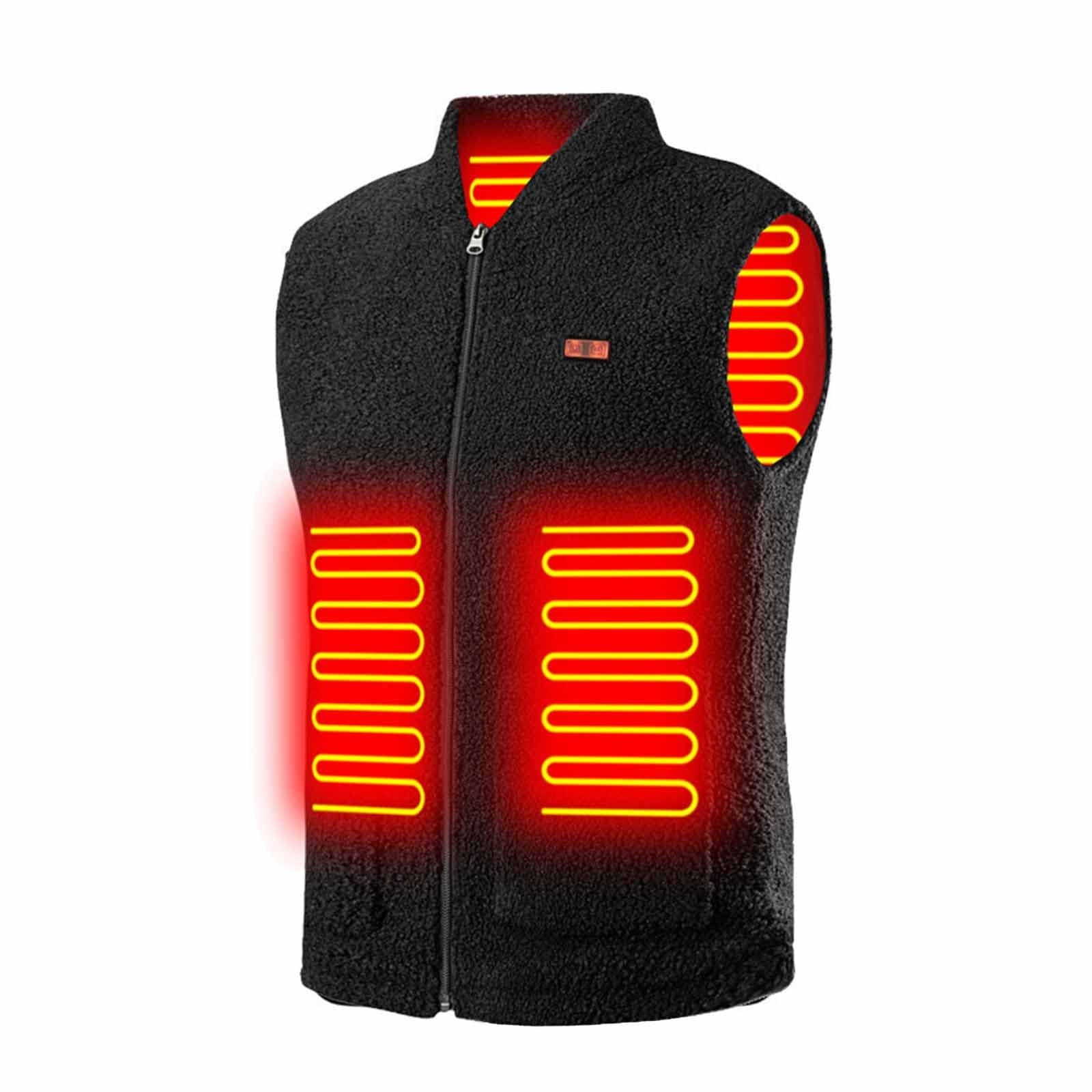 black winter 8 area heating vest double key control usb electric ...
