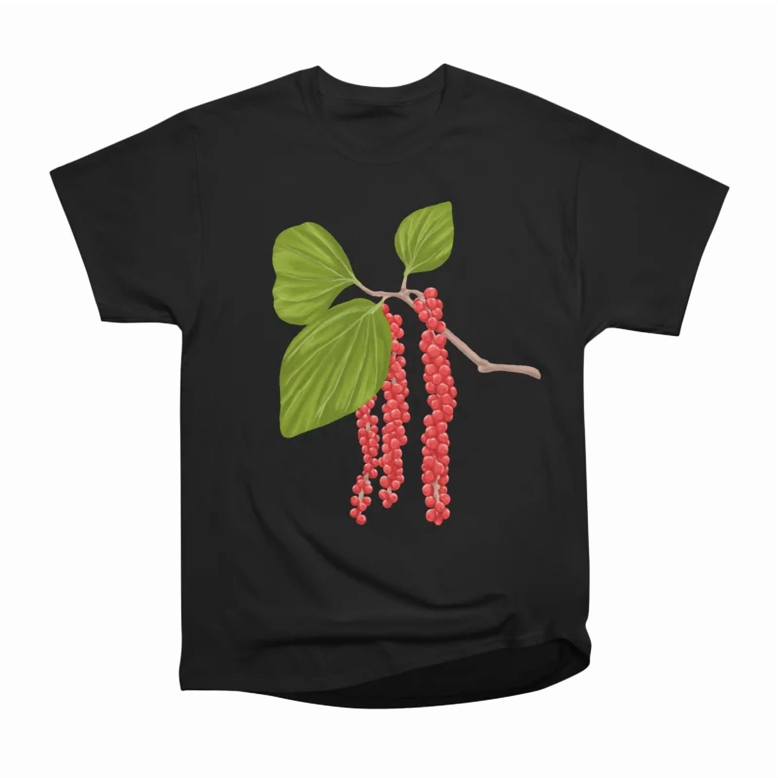 blackpepper red cherry fruit botanical painting T-Shirt Tee Gift For ...